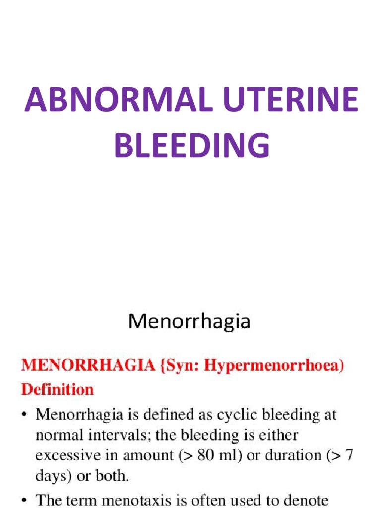 Abnormal Uterine Bleeding | PDF