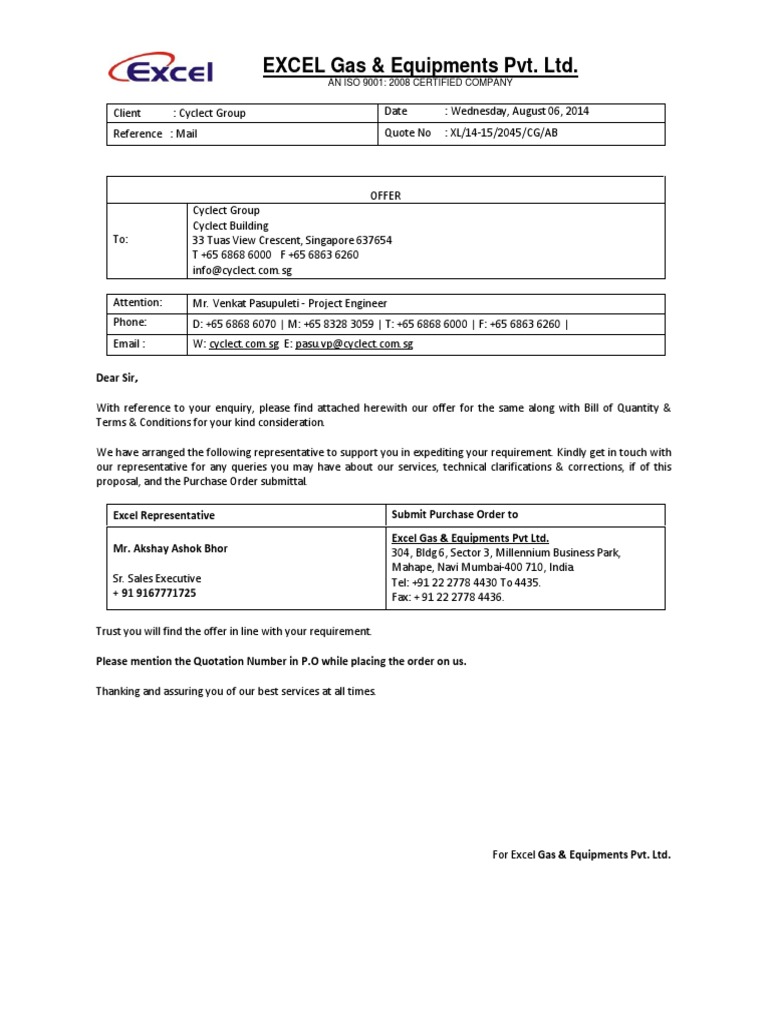 Safety Equipment Offer for Cyclect | PDF | Technology & Engineering
