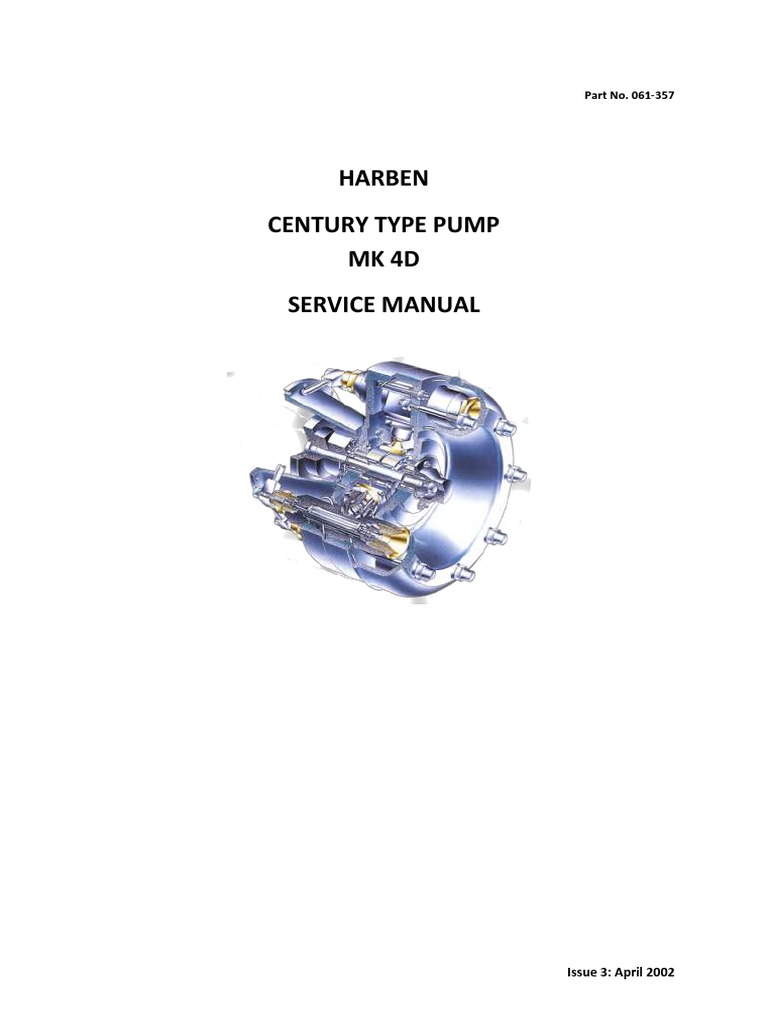 Harben Century Pump Service Manual | PDF | Pump | Piston