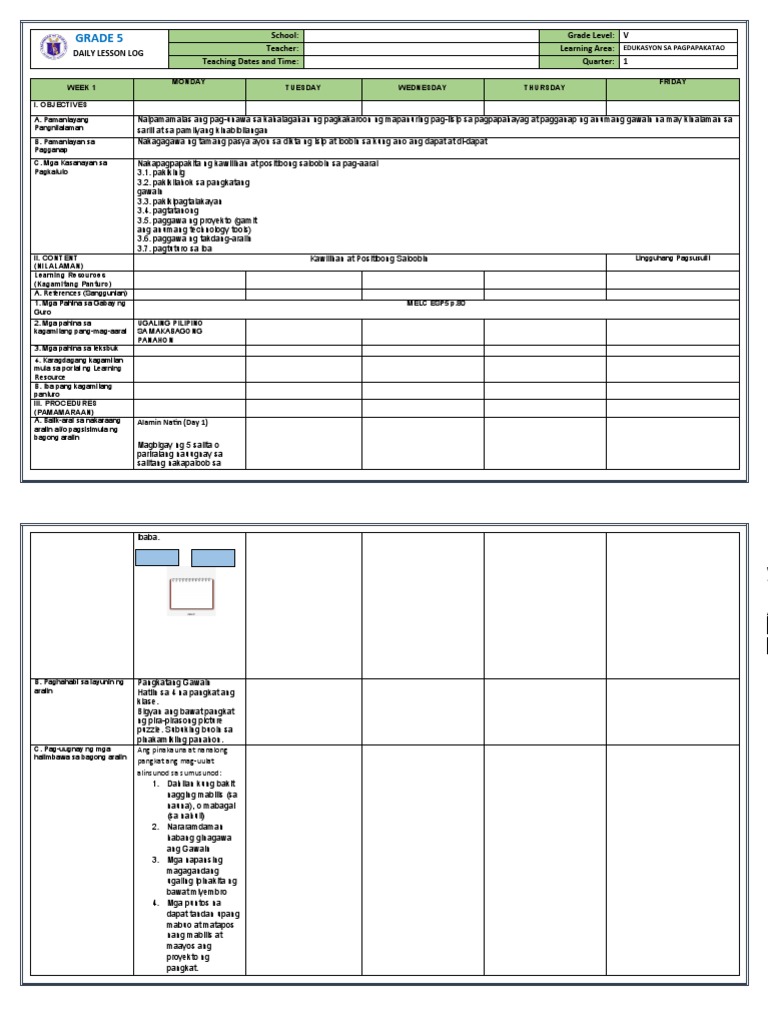DLL G5 Q1 WK 3-Sept.5-9 | PDF