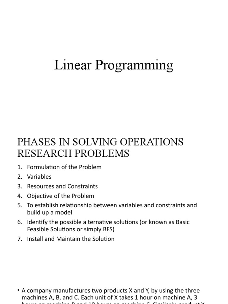 Linear Programming | PDF