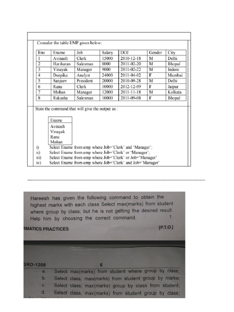 Revision SQL | PDF | Data Management | Computer Science