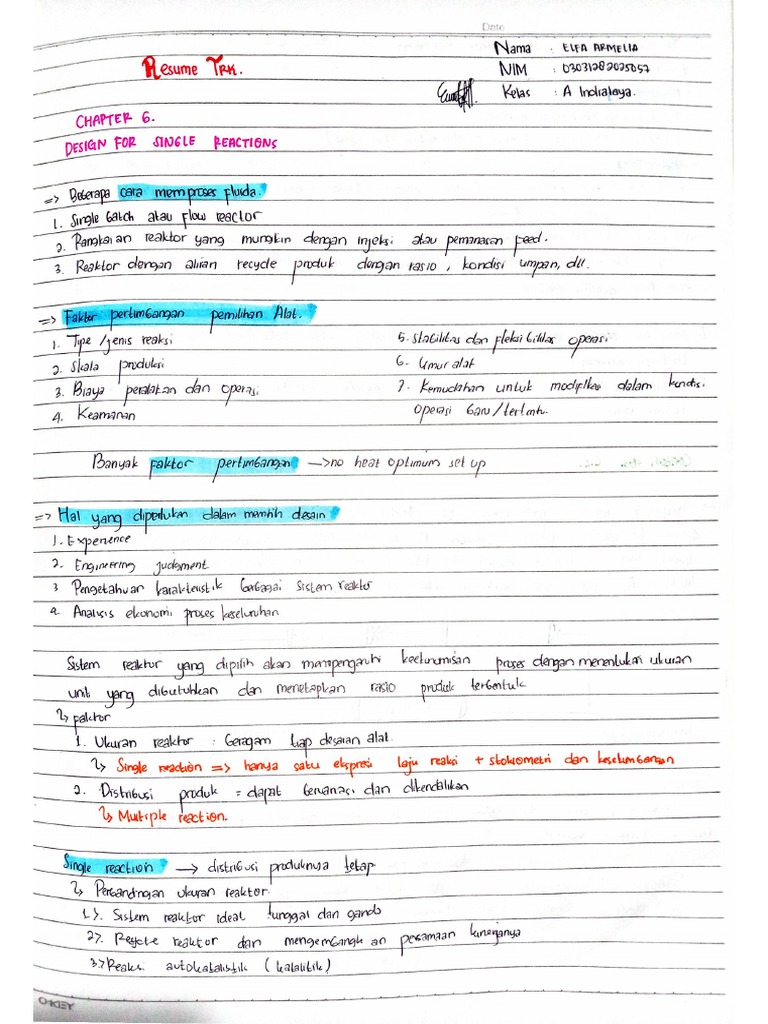 Resume Dan Latihan 6 TRK - Elfa Armelia - 03031282025057 - A Indralaya | PDF