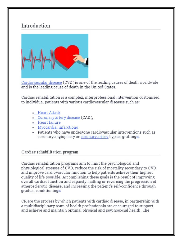 Cardiac Rehabilitation | PDF | Cardiovascular Diseases | Coronary ...