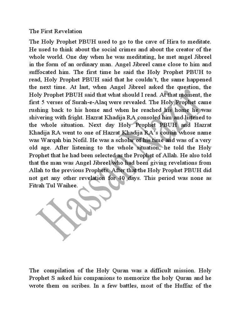 The First Revelation Pdf