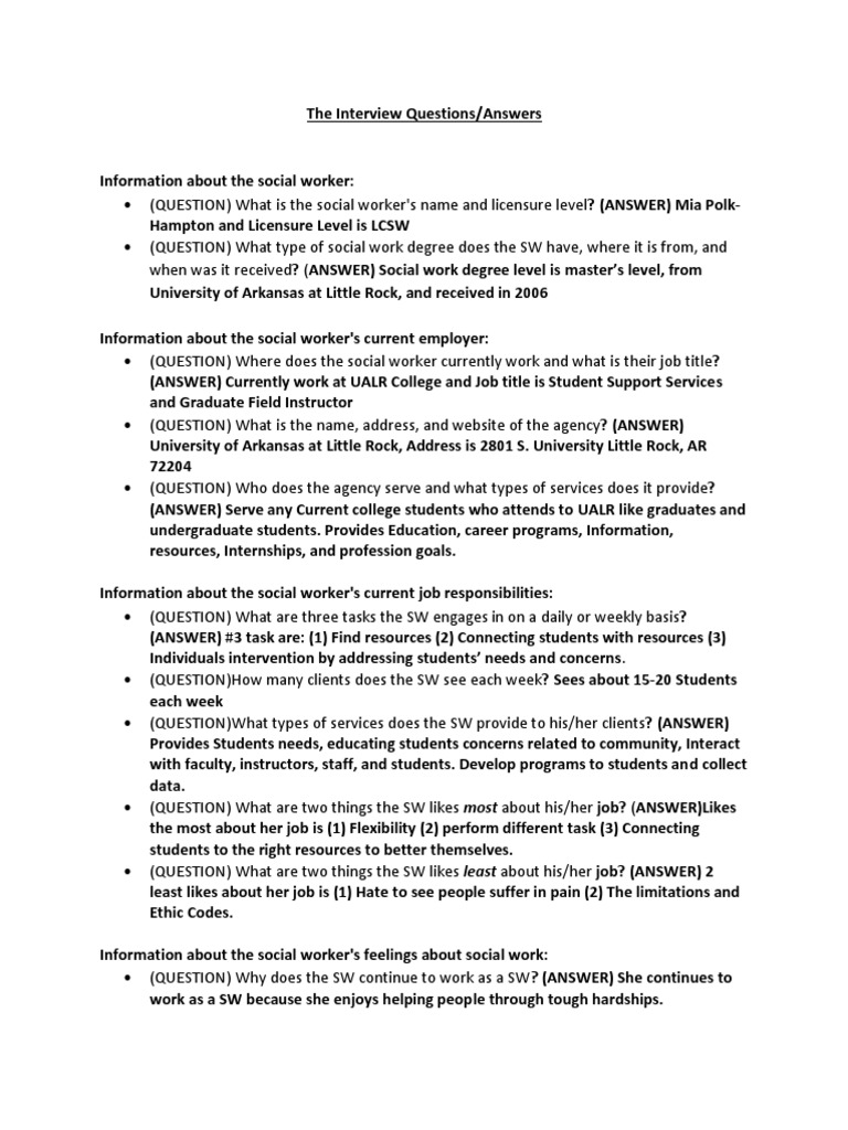 Interview | PDF | Social Work | Cognitive Science