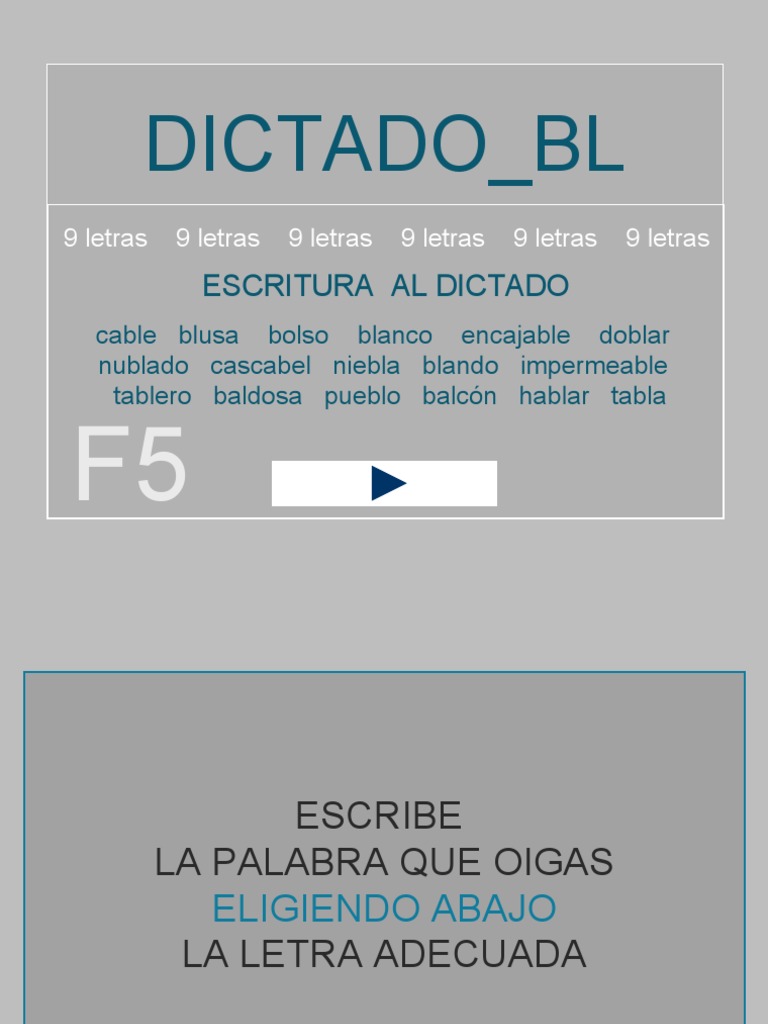 Dictado BL | PDF