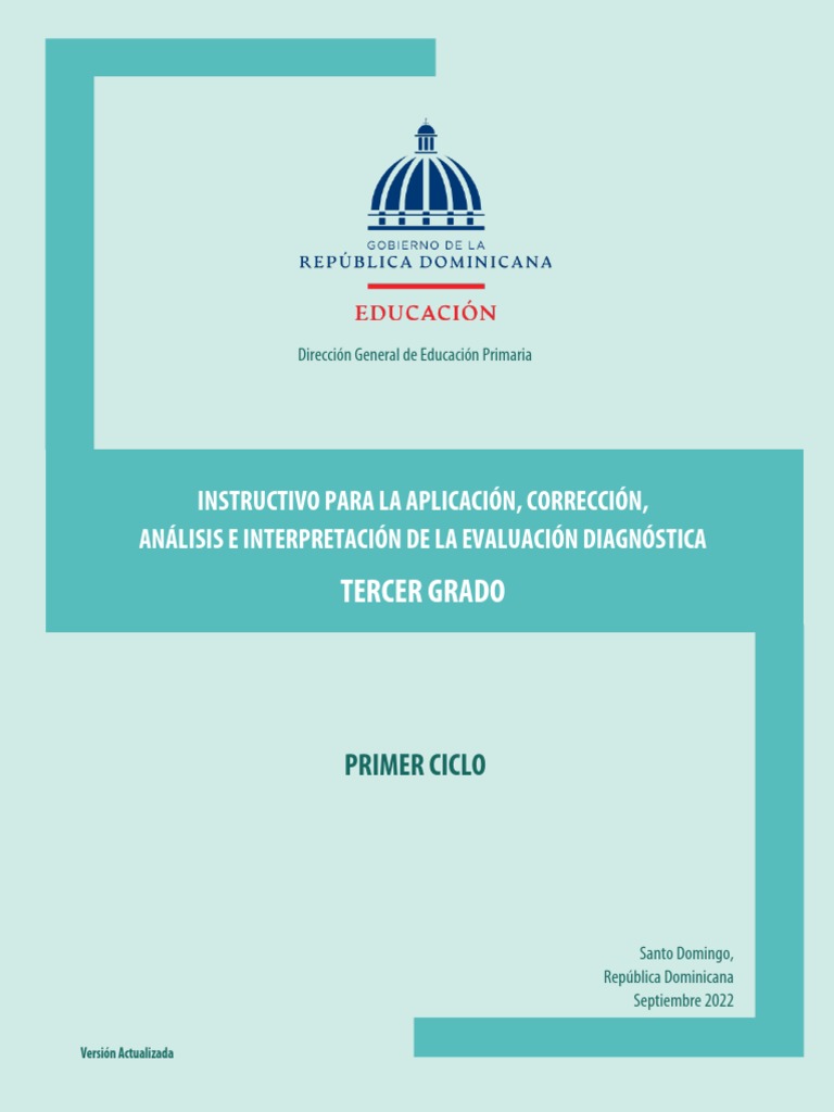 Evaluación Diagnóstica Tercer Grado 2022-2023 | PDF | Evaluación ...