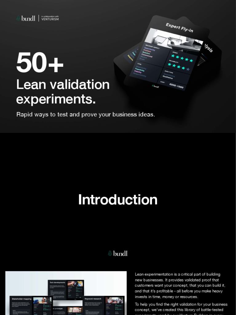 50 Lean Validation Experiments Pdf Reliability Engineering 3471