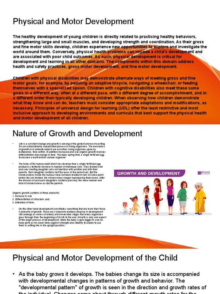 Physical and Motor Development | PDF | Perception | Brain