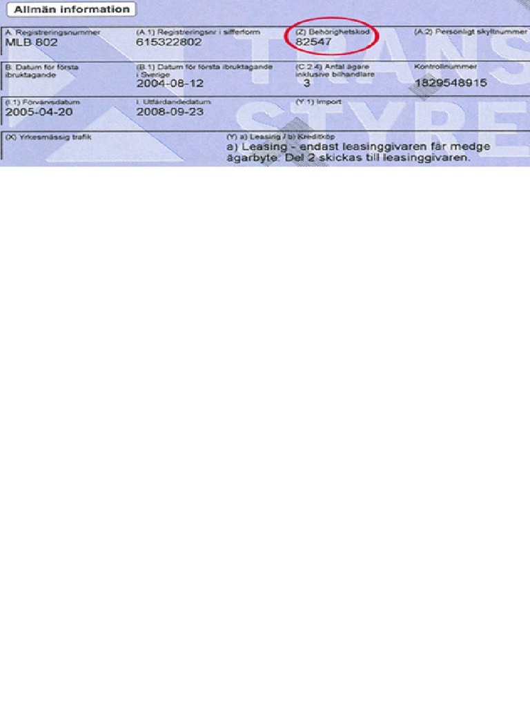 Registreringsbevis - Behorighetskod - JPG 446×181 Pixels | PDF