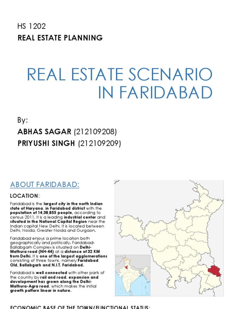 Assignment 4, Real Estate Scenario in Faridabad | PDF | Delhi | Economies