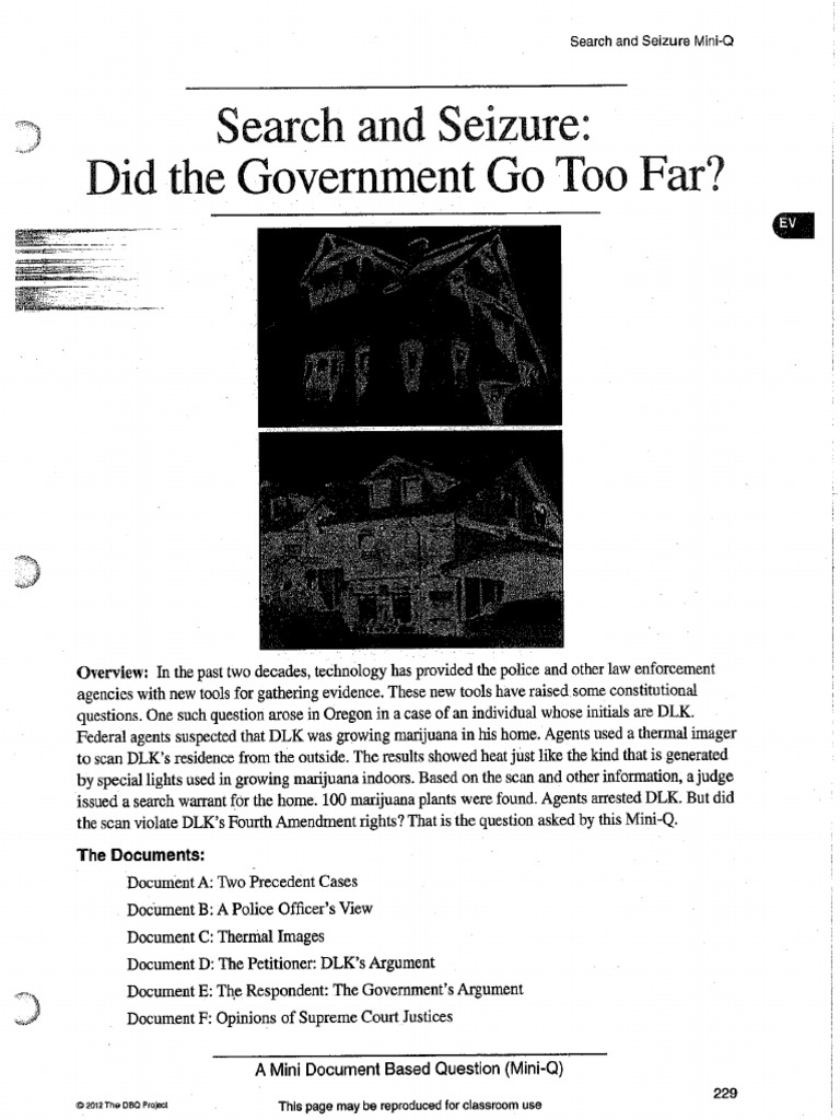 Search and Seizure DBQ | PDF
