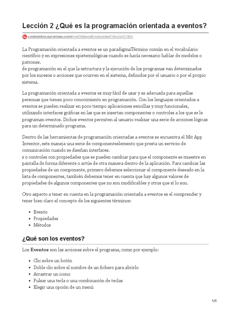 Qué Es La Programación Orientada A Eventos | PDF | Ventana (informática ...