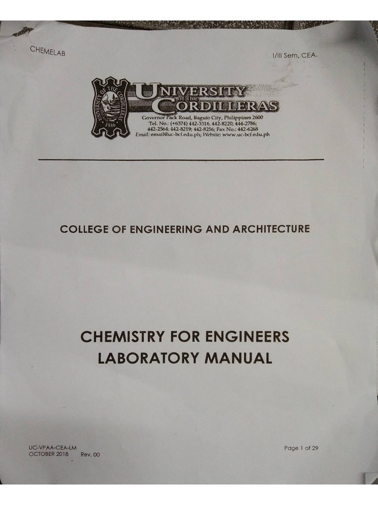 Chemistry For Engineers | PDF
