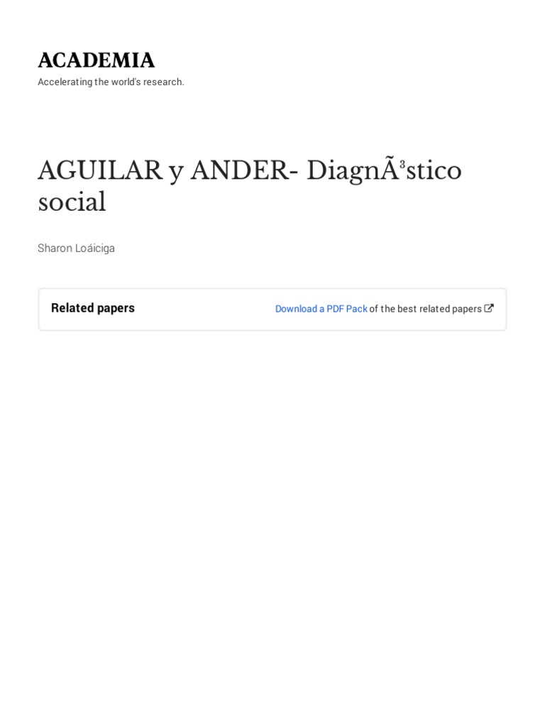 AGUILAR - y - ANDER - DiagnAstico - Social With Cover Page v2 | PDF ...