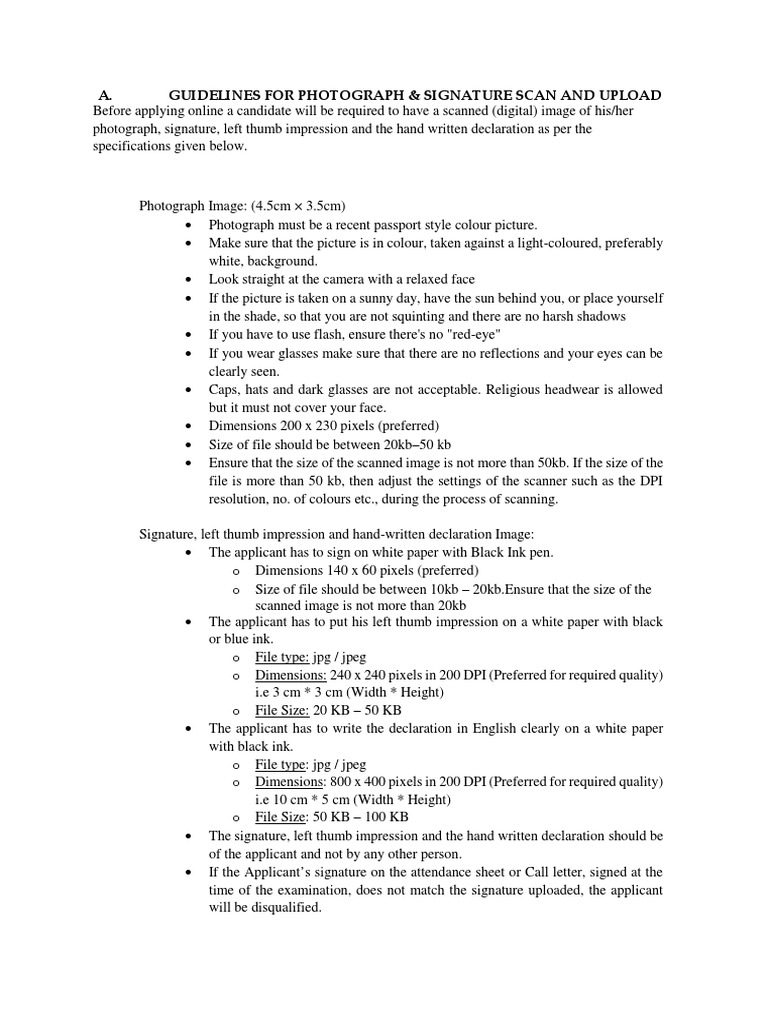 IBPS Photo and Signature Upload Guide | PDF | Image Scanner | Pixel