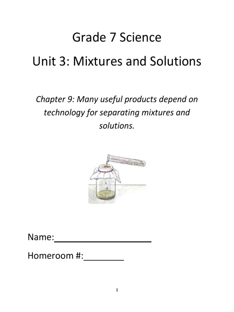 Workbook 8 | PDF | Mixture | Solubility