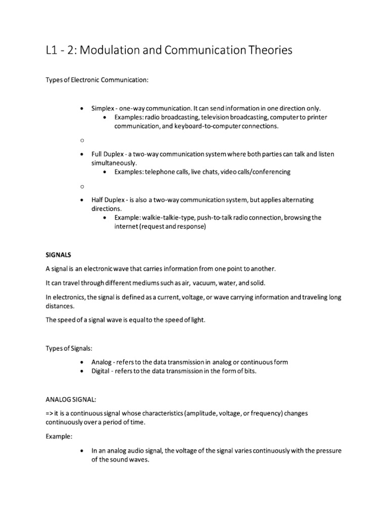2 Modulation And Communication Theories Pdf