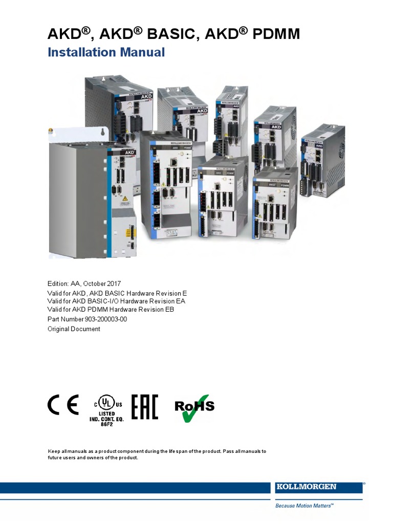 AKD Installation Manual en (REV AA) | PDF | International Electrotechnical Commission | Safety