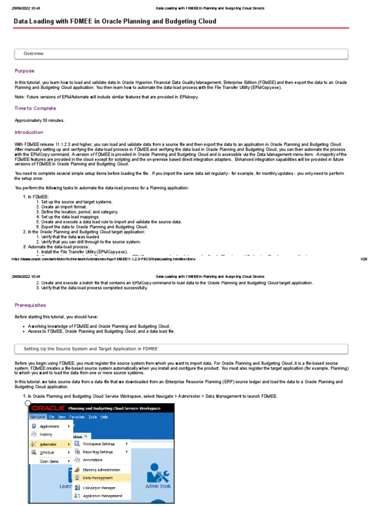 Data Loading With FDMEE in Planning and Budgeting Cloud Service | Download Free PDF | Cloud ...