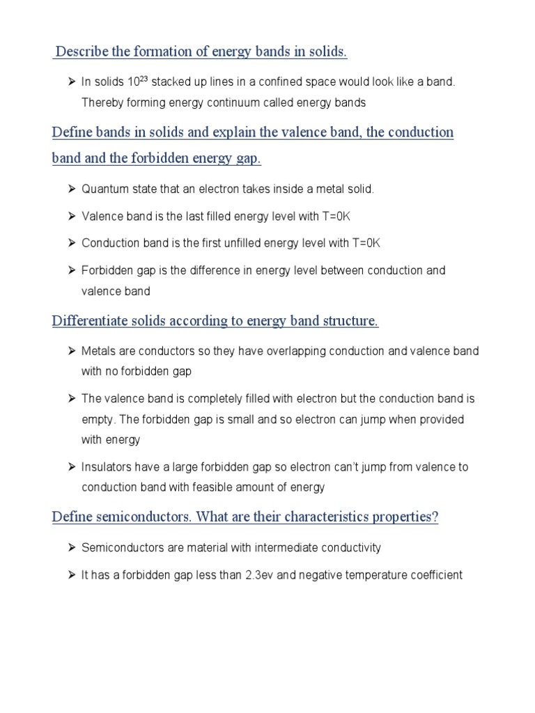 Semiconductor Properties and Behavior | PDF | Semiconductors | Band Gap