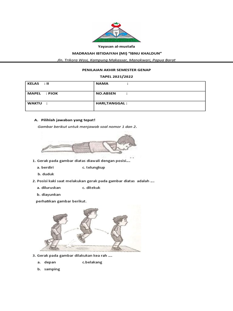 SOAL PJOK SD Kelas 2 | PDF