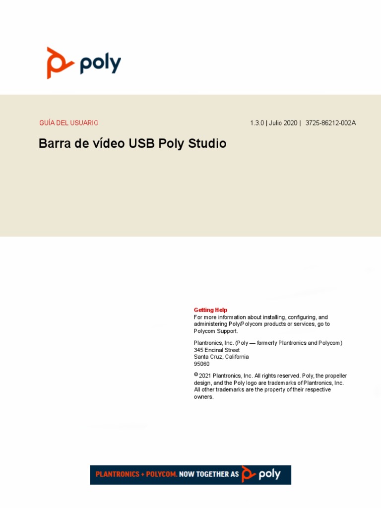 Studio User Guide - Poly | PDF | Bluetooth | USB