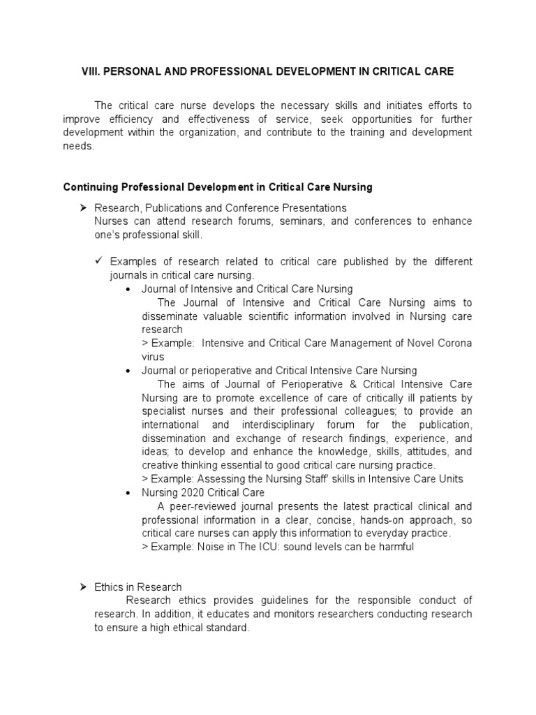 012 Personal and Professional Development in Critical Care | PDF ...