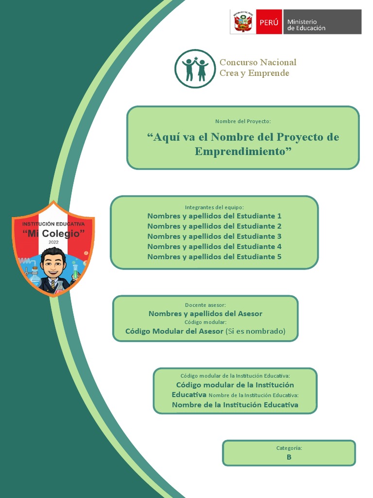 Cat. B - Proyecto de Emprendimiento | PDF | Business | Procesos de negocio