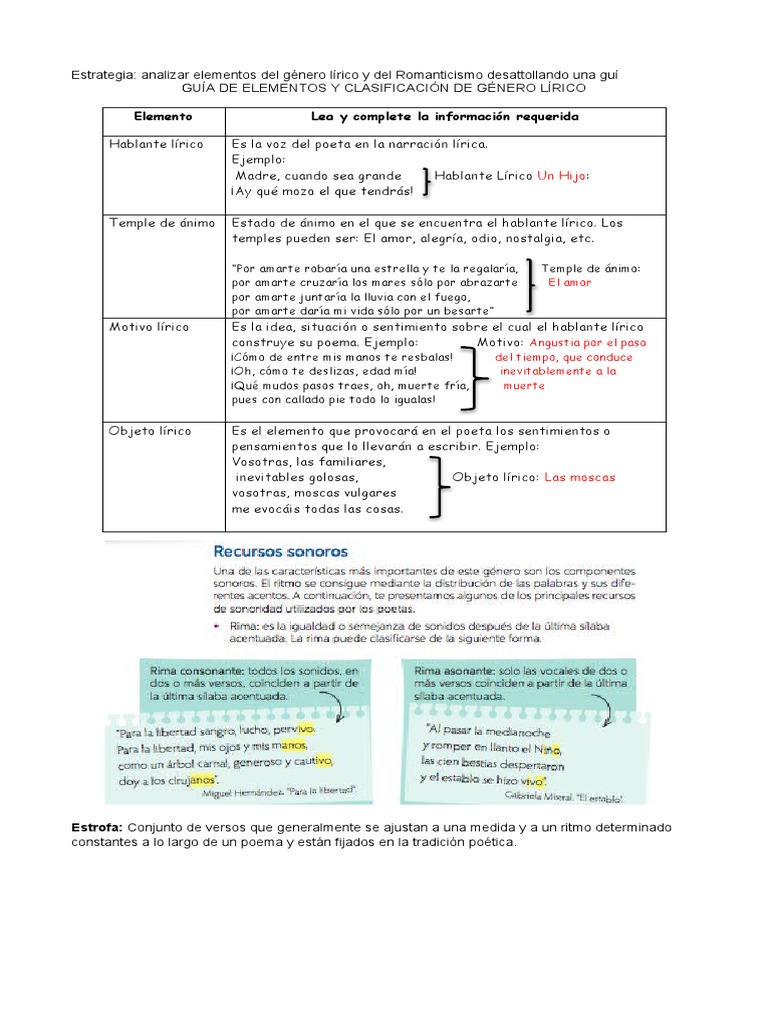 Pauta Guía de Poesía | PDF