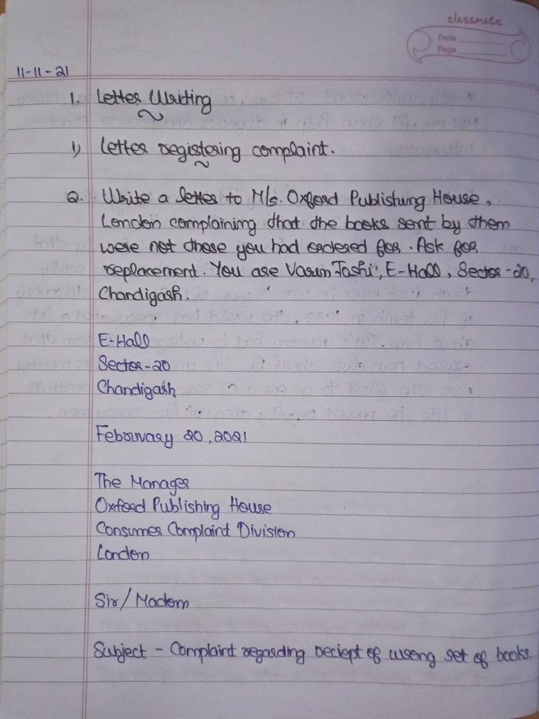 Letter Writing | PDF