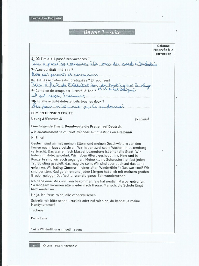 Devoir Page 4 | PDF