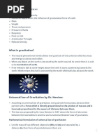 Gravitation Class 9 Notes Science Chapter 9 Free PDF | PDF | Buoyancy ...