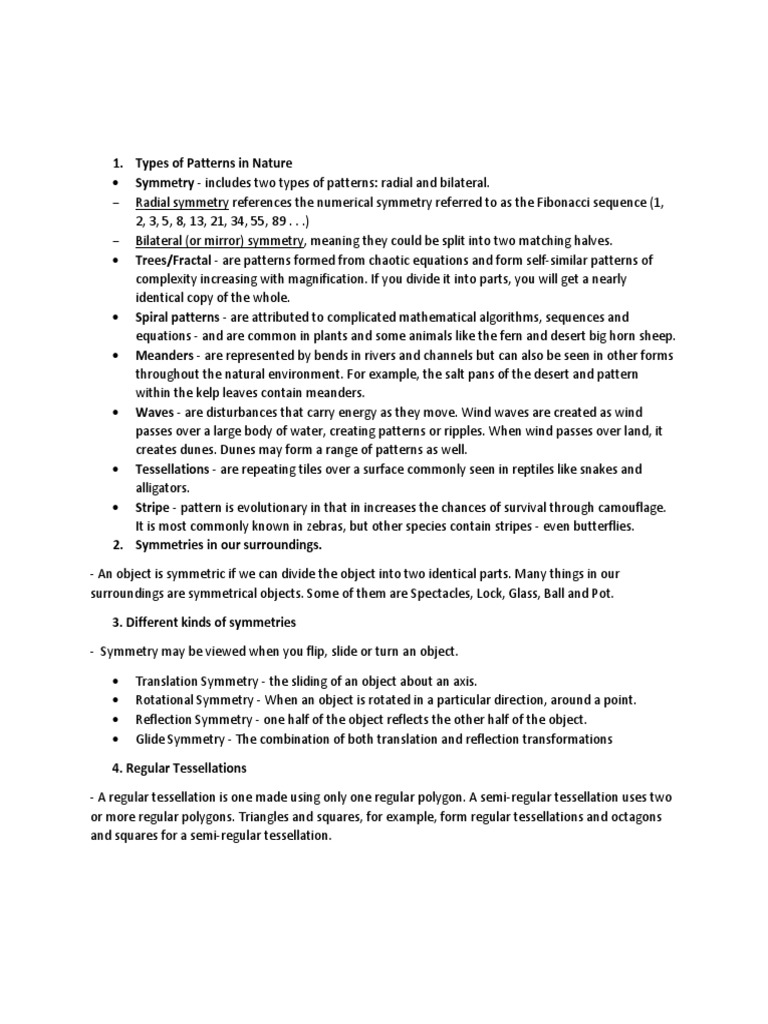 Assignment in Math | PDF | Pattern | Symmetry
