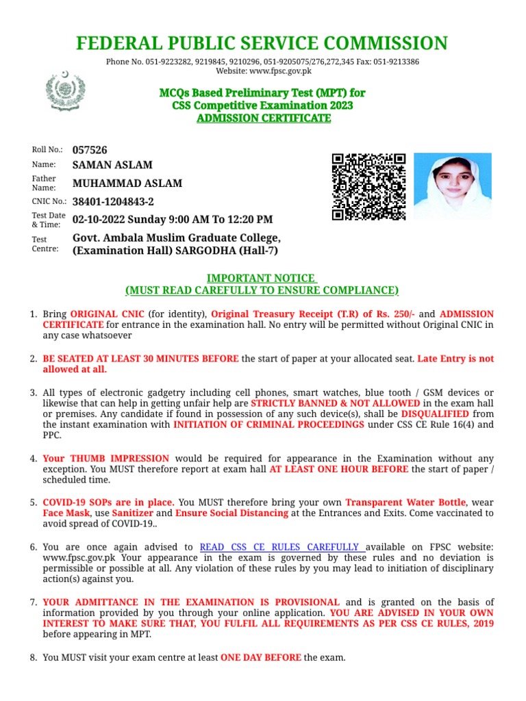 Https Online - Fpsc.gov - PK FPSC Css Prelim Exam 2023 Reports Css MPT ... Https Online - Fpsc.gov - PK FPSC Css Prelim Exam 2023 Reports Css MPT ...