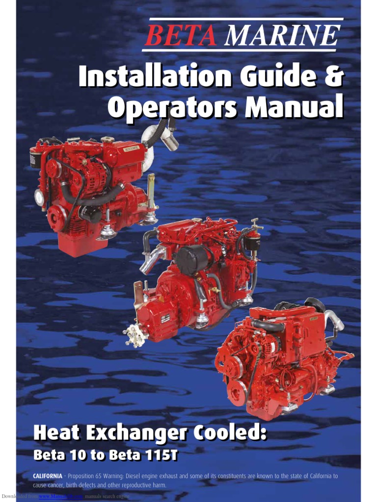 Beta Marine 10 Installation Manual | PDF | Diesel Engine | Engines