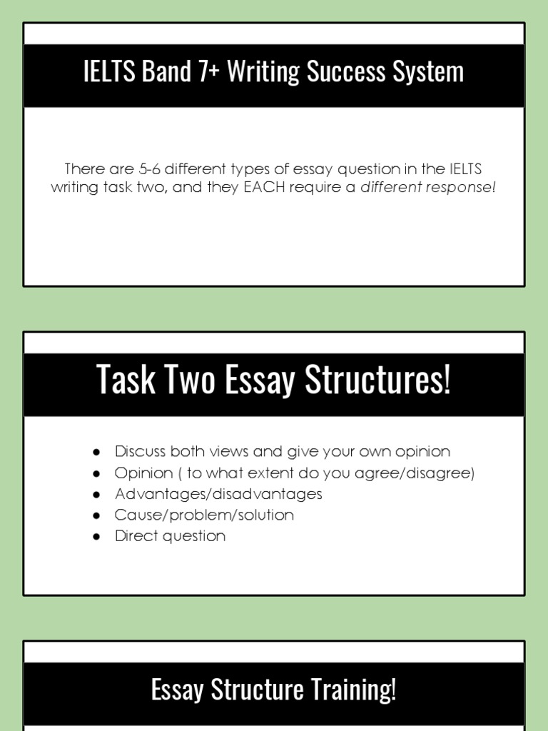 IELTS Band 7+ Writing Success System | PDF | Essays | Reason