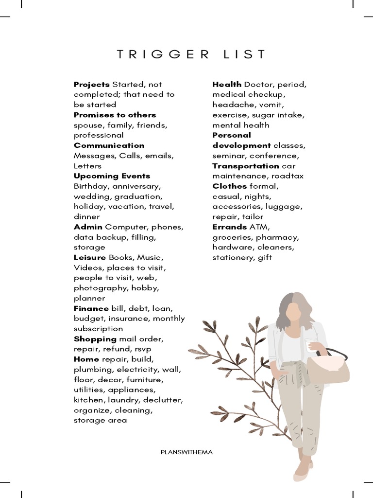 Comprehensive Personal Task List | PDF | Lifestyle