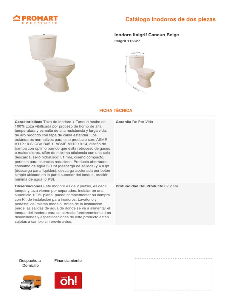 Promart 5 | PDF | Baño | Agua