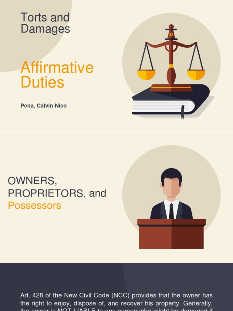 Torts and Damages: Affirmative Duties | PDF | Legal Liability | Negligence