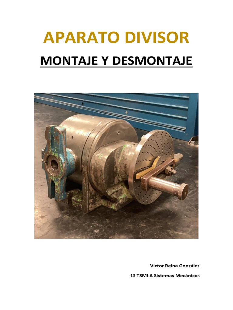 Montaje Plato Divisor | PDF | Tornillo | Engranaje