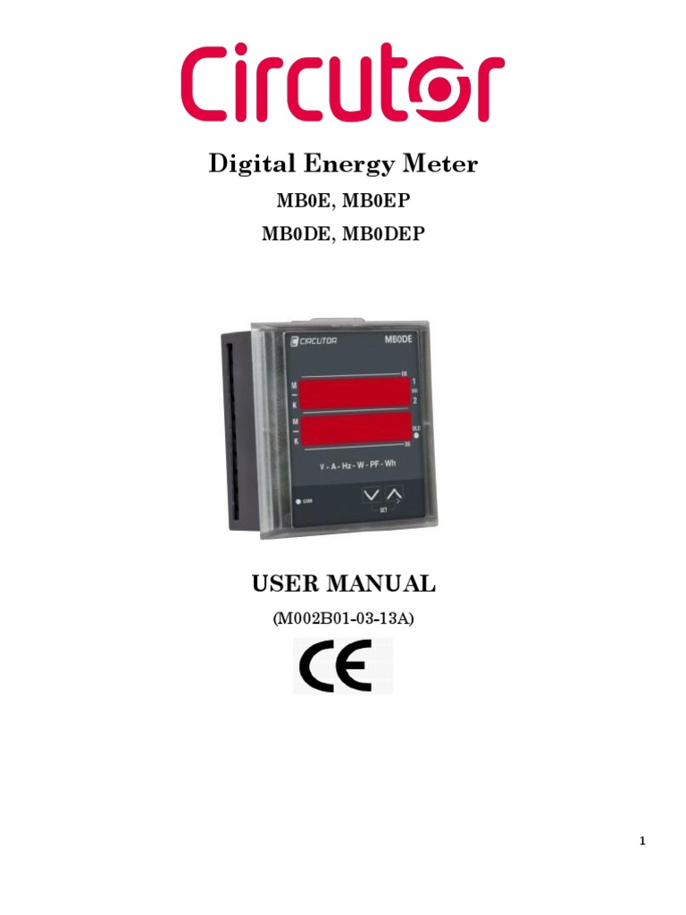 Circutor Energy Meter Manual | PDF | Electrical Wiring | Computer ...
