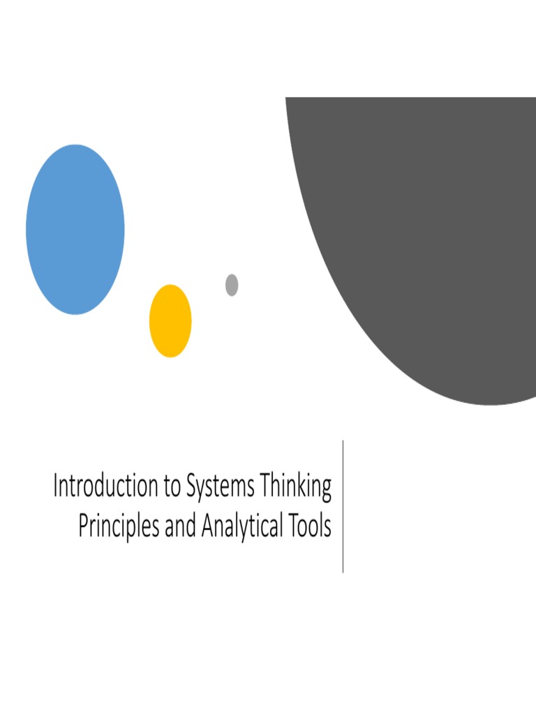 Introduction to systems thinking tools_Eng | PDF | System | Systems Theory