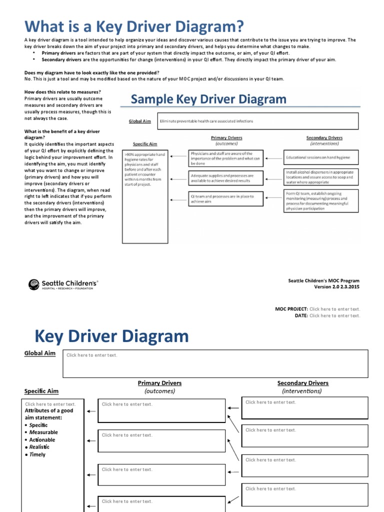 Key Driver Diagram Worksheet 2.0 | PDF | Cognition