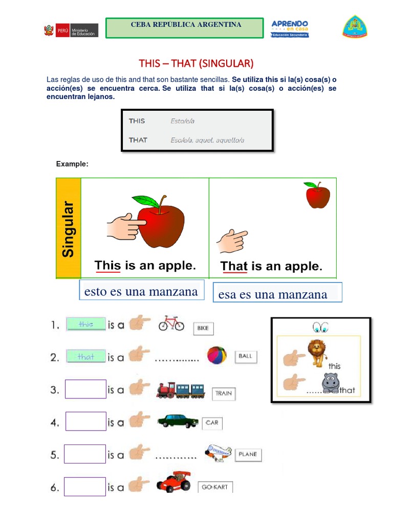 This and That-These and Those | PDF