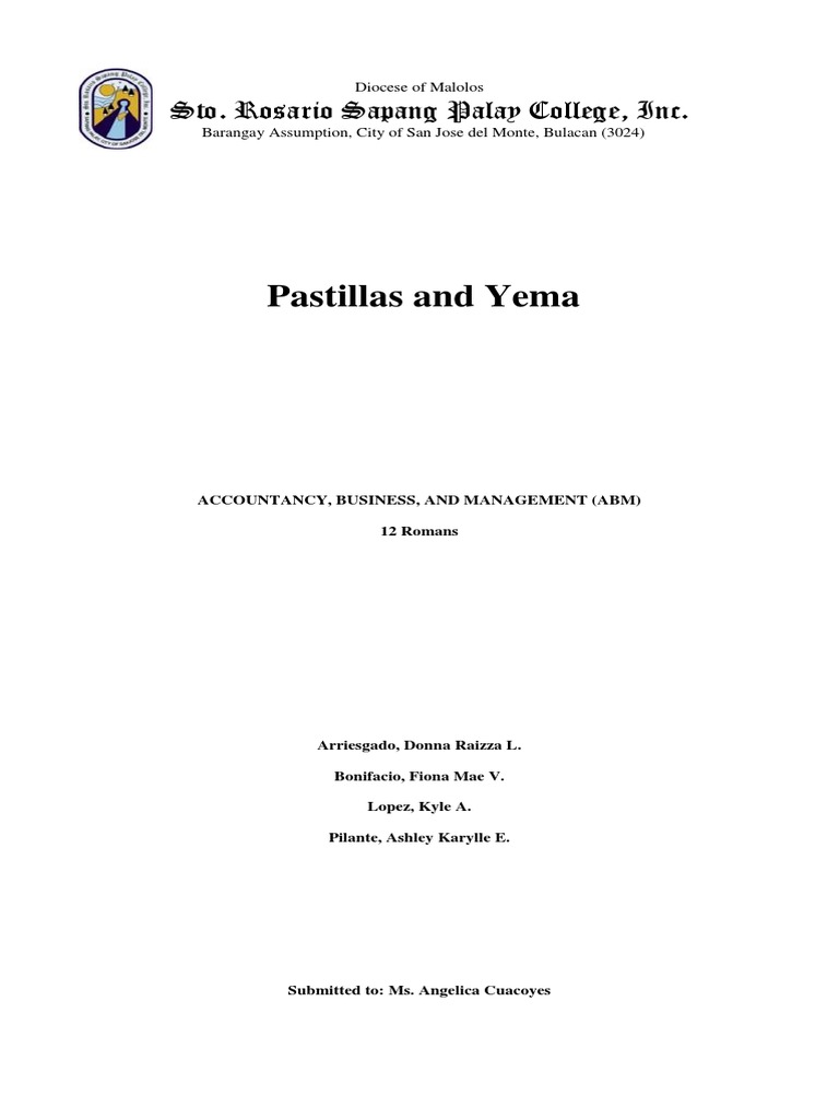 Documentation of Pastillas and Yema | PDF | Mass Media | Communication