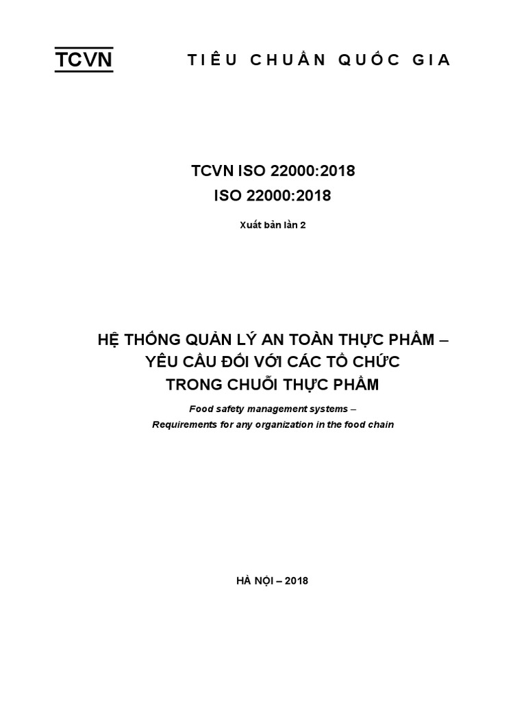 TCVN ISO 22000-2018 Bilanguage | PDF