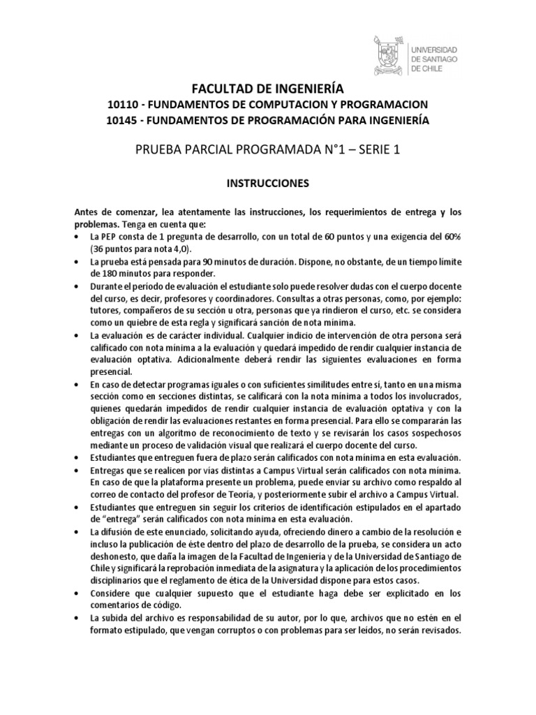 Pep 1 2-2022 | PDF | Programación de computadoras | Evaluación