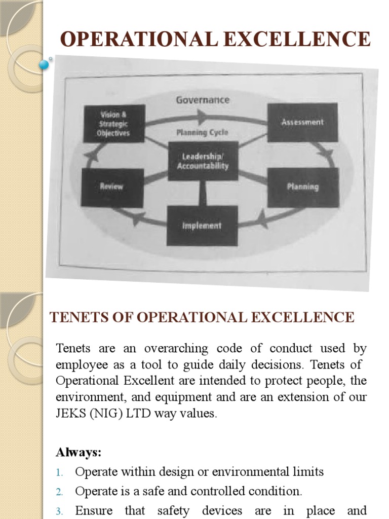 Operational Excellence | PDF | Emergency | Emergency Management